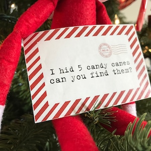 8 Christmas Elf Daily Fun Holiday Activity Cards With Ideas Vintage ...