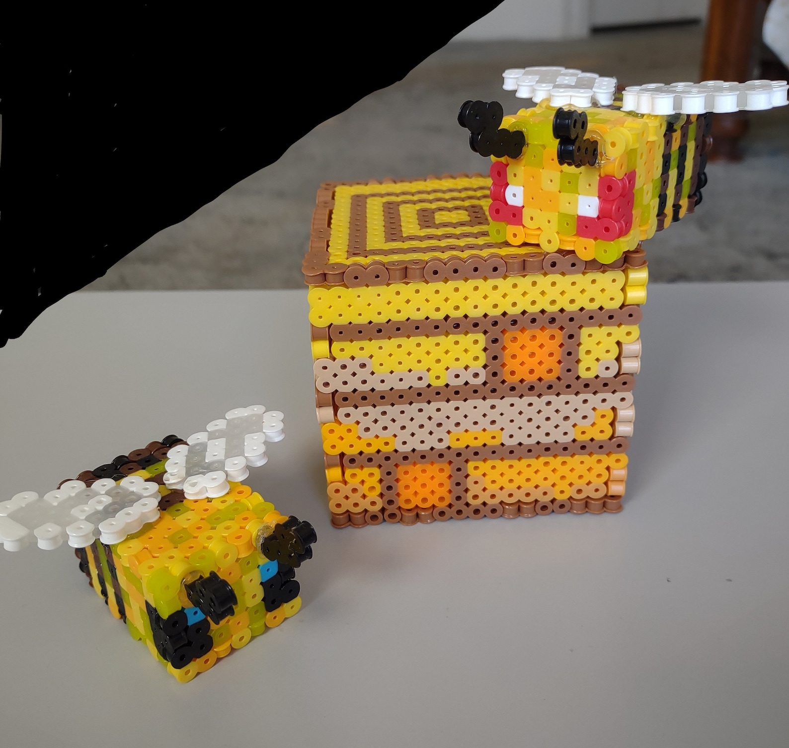 Minecraft Perler Bead Pattern, Bee and Hive Design, DIY PDF Craft ...