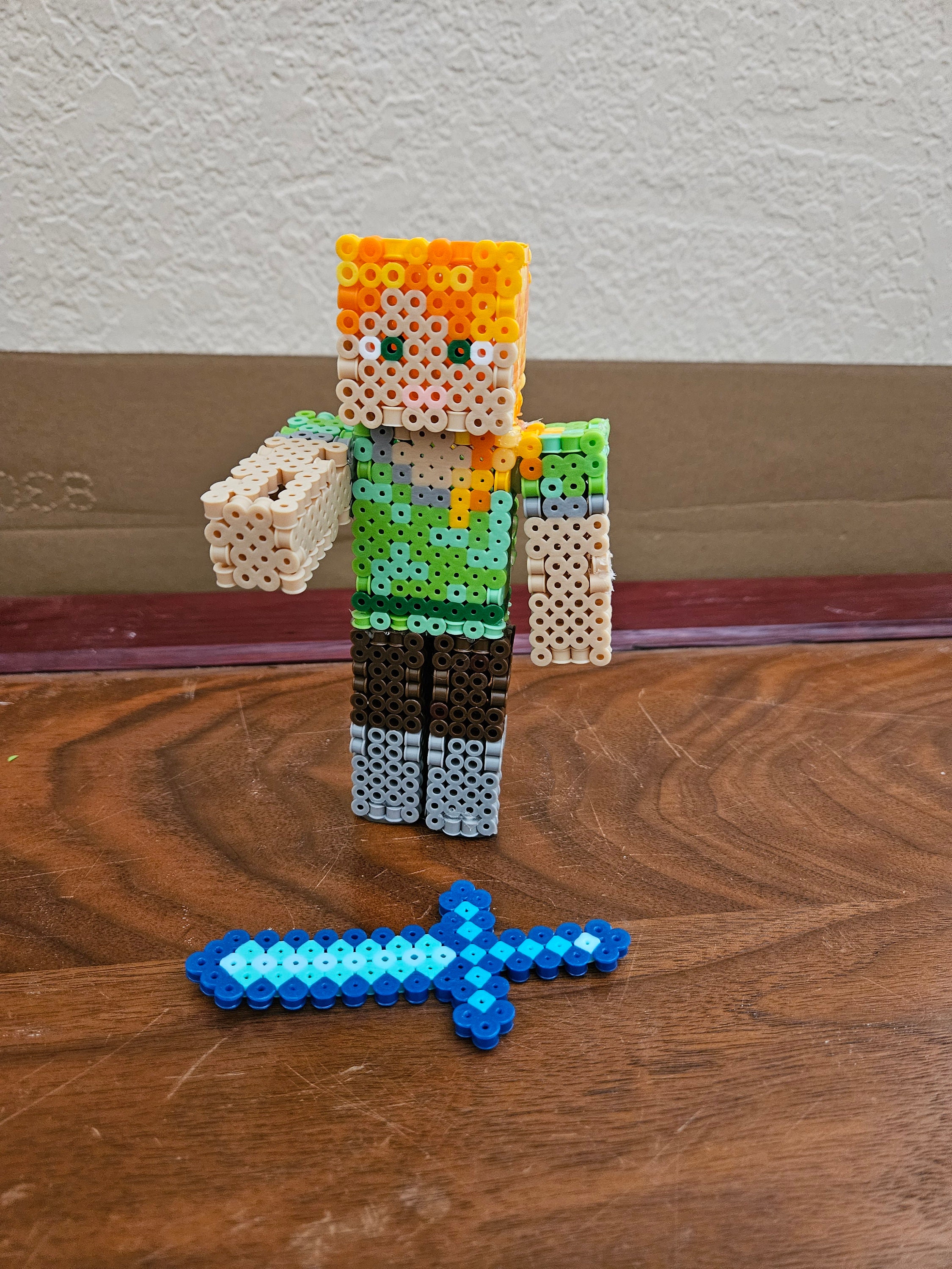 Minecraft Perler Bead Pattern, Alex Design, Craft, Pixel Art Guide, - Etsy