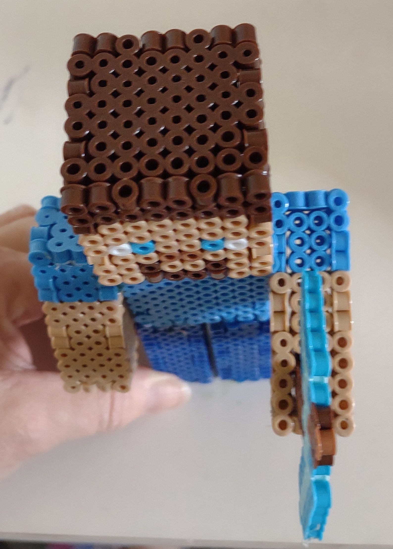 Minecraft Perler Bead Pattern, Steve Design, DIY PDF Craft, Pixel Art ...