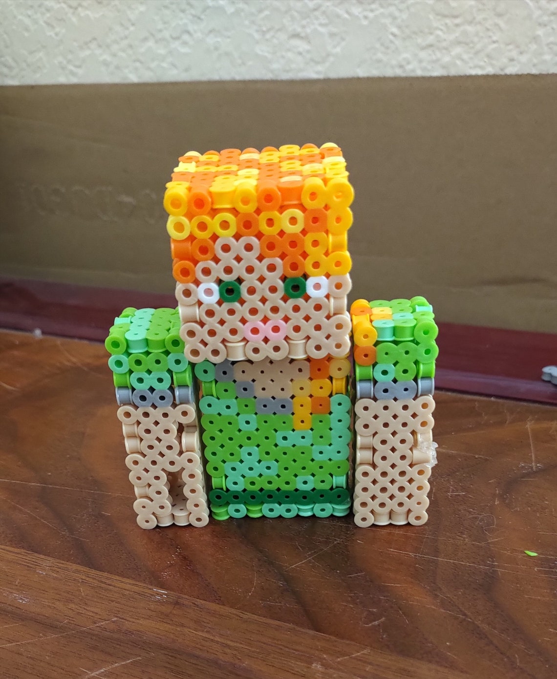 Minecraft Alex 3D Perler Bead Pdf Pattern - Etsy