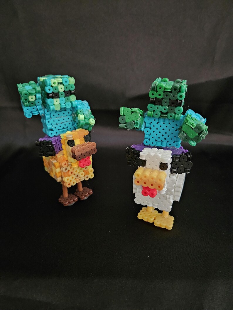Perler Bead Pattern, Chicken Jockey Design, DIY PDF Craft, Pixel Art ...