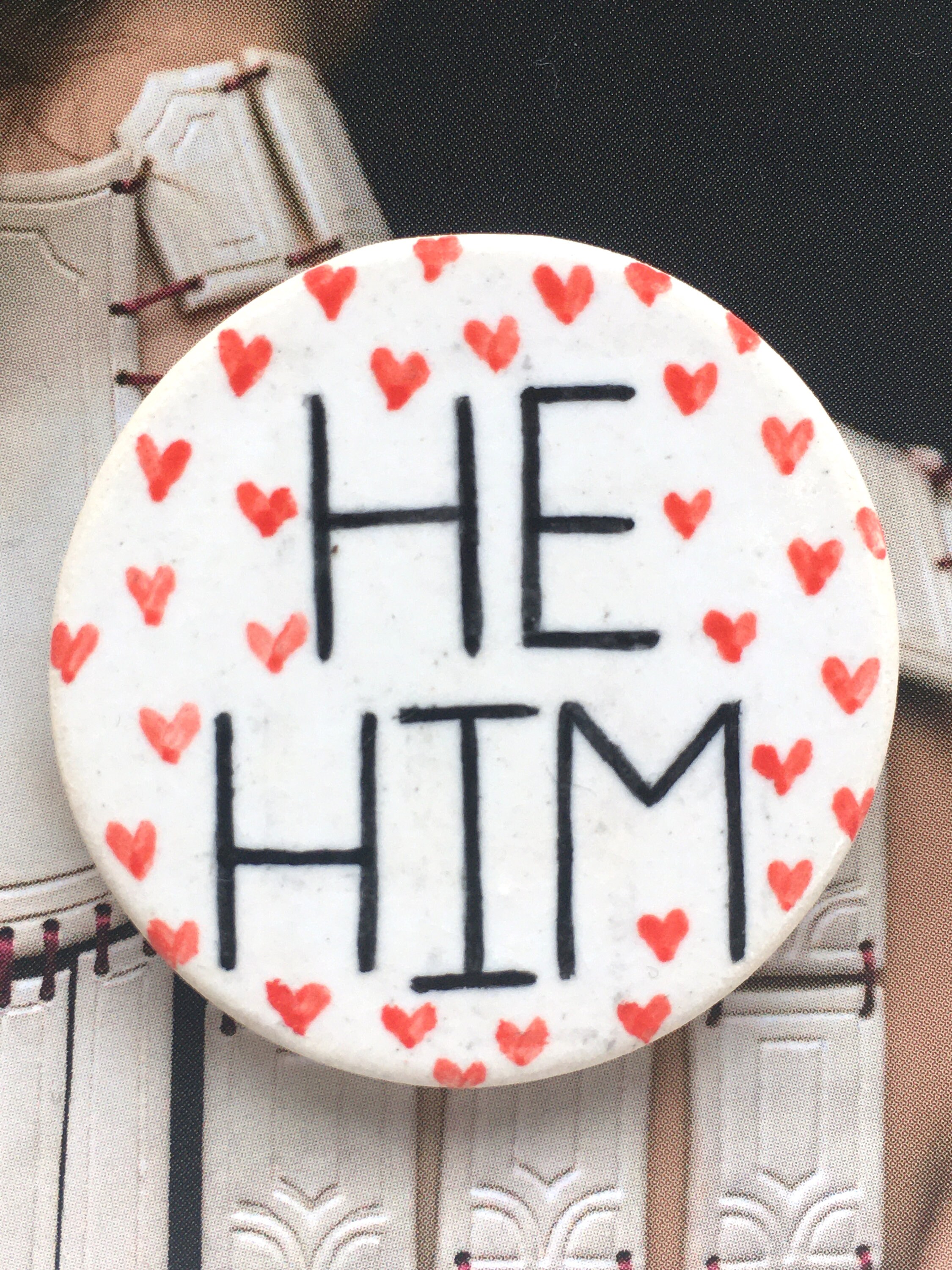 He Him Pin, Pronoun Pin, Lgbtq Pin, Lgbtq Jewelry, He Him Jewelry ...