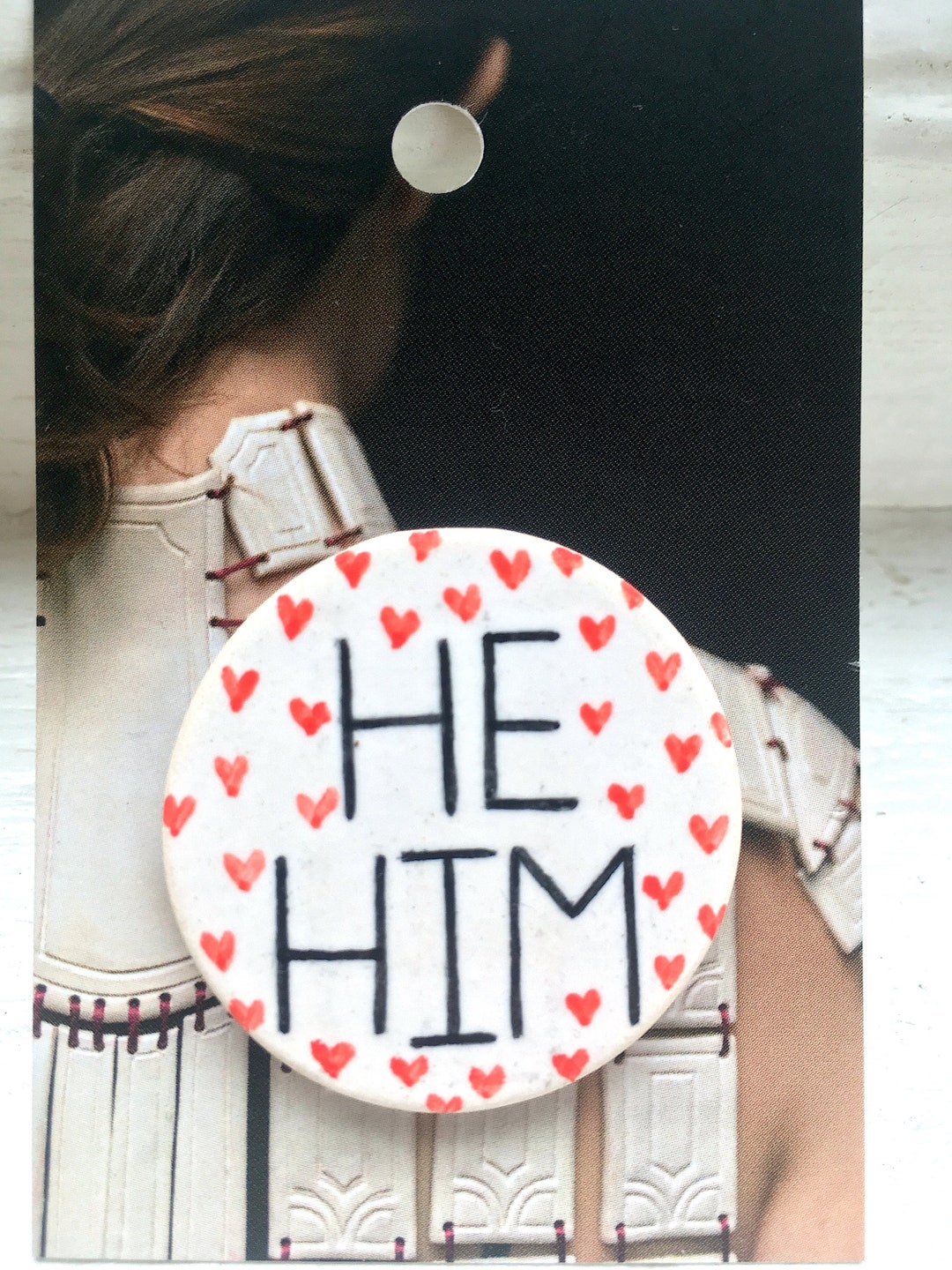 He Him Pin, Pronoun Pin, Lgbtq Pin, Lgbtq Jewelry, He Him Jewelry ...