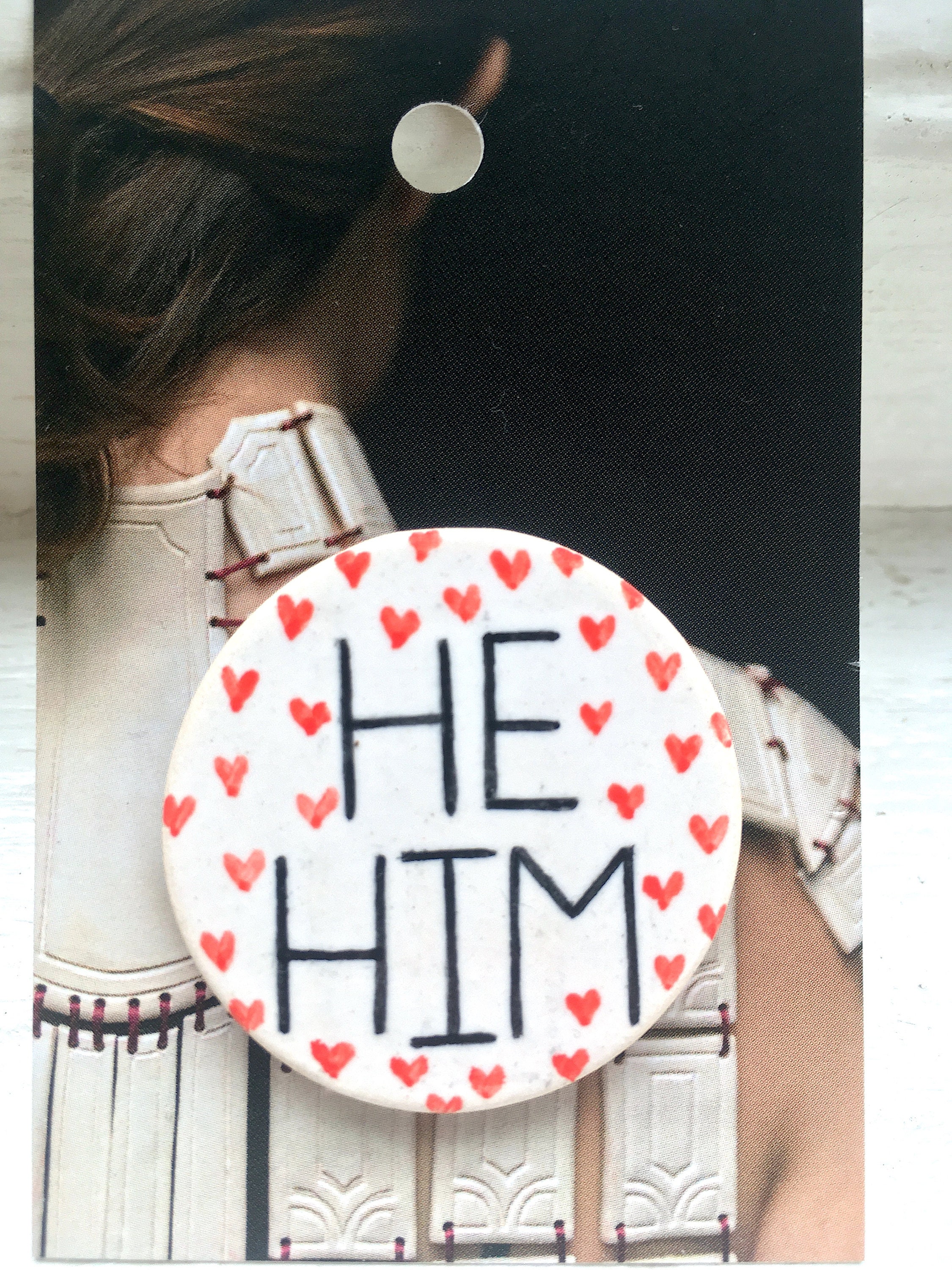 He Him Pin, Pronoun Pin, Lgbtq Pin, Lgbtq Jewelry, He Him Jewelry ...