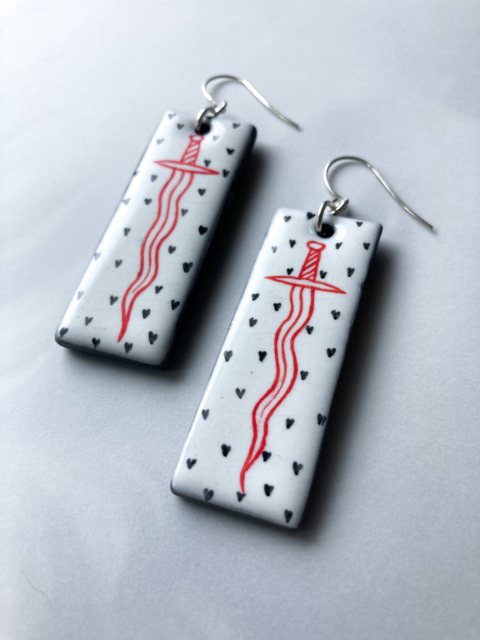 Wavy Blade Dagger Earrings: Vintage Gothic Flamberge Sword Jewelry ...