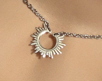 Day Collar Chainmail O Ring W/ Spike Locking Options 24/7 Wear - Etsy