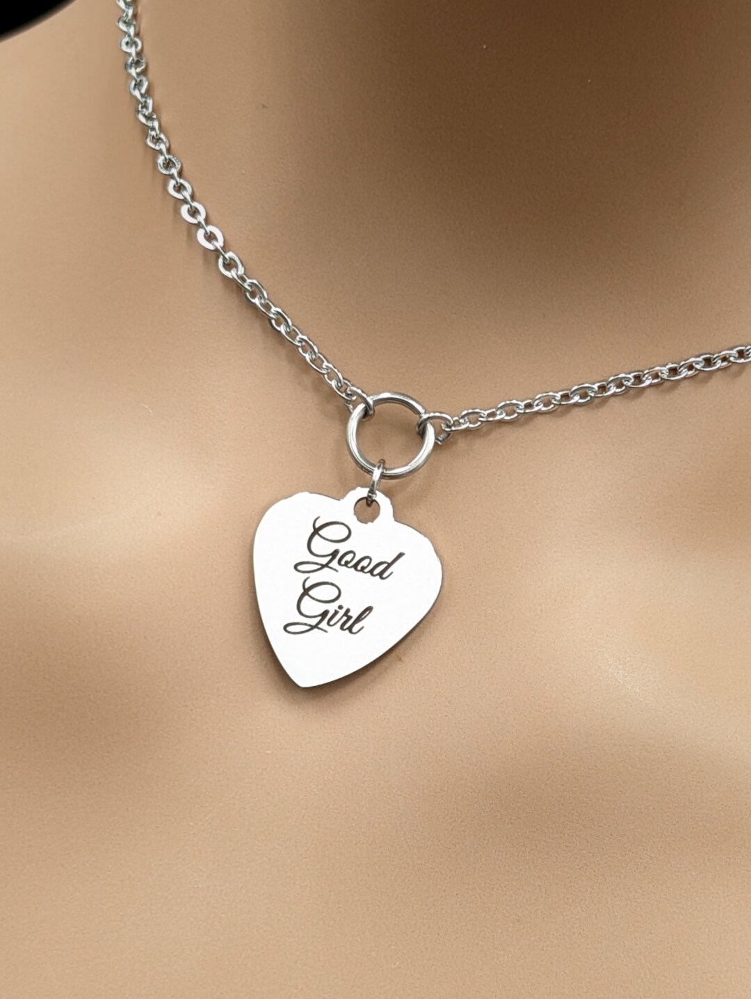 Day Collar * O Ring W/ Good Girl Charm * Locking Options * 24/7 Wear - Etsy