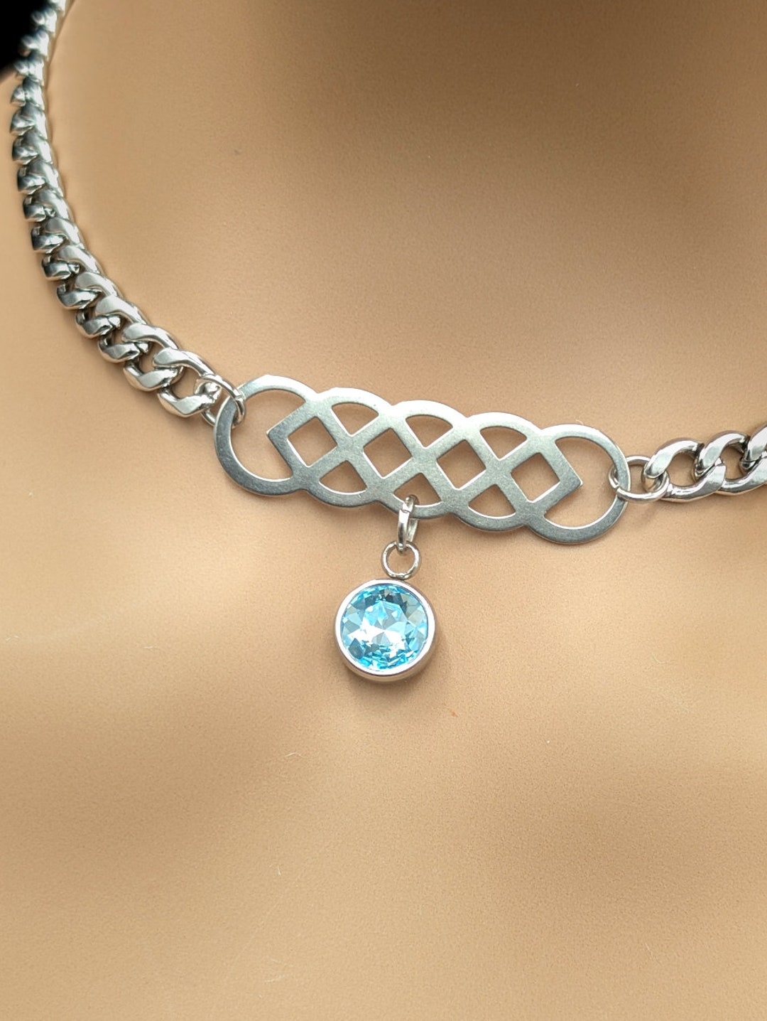 Day Collar * Infinity Design Pendant W/ Color Options * Locking Options ...