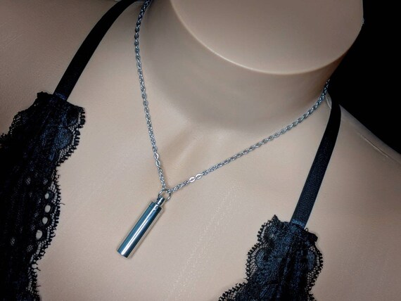 Beautiful 100% Stainless Steel Fillable Blood Vial Choker - Etsy