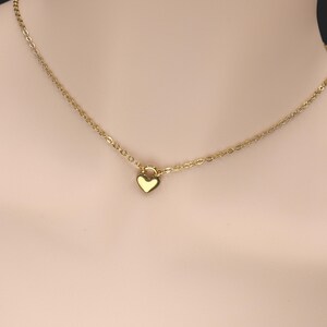 Day Collar * Gold Heart * Locking Options - Etsy