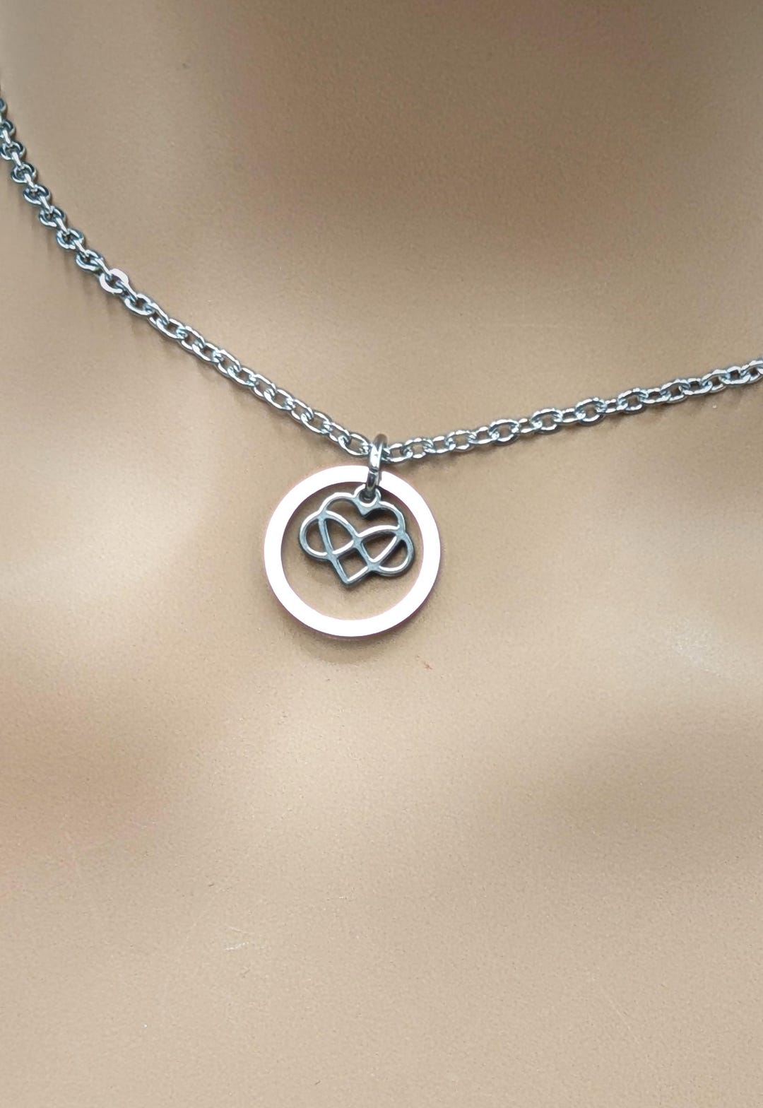 Infinity Heart Charm O Ring Day Collar With Discreet Locking Options - Etsy