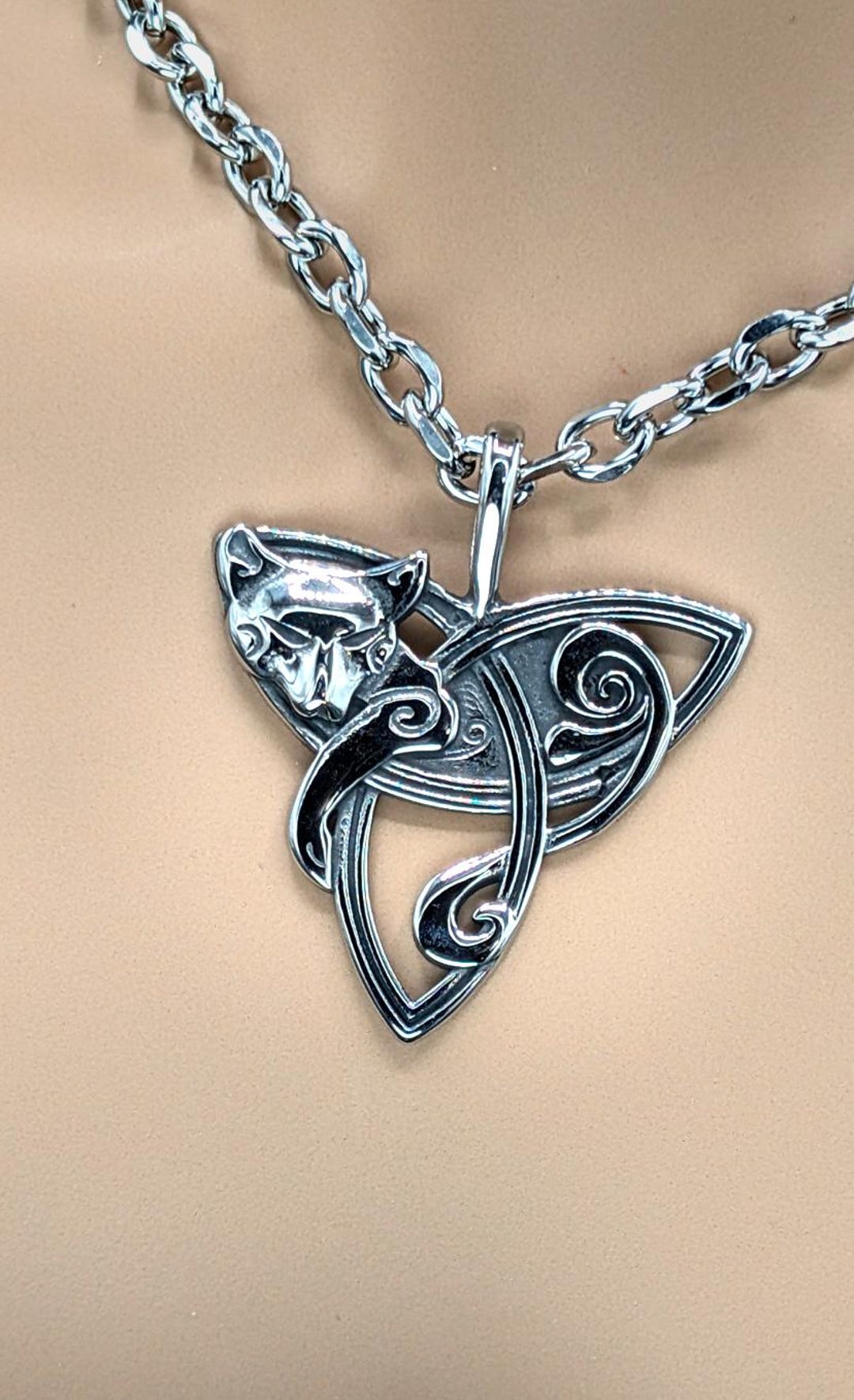 Fox Day Collar * Triquetra Celtic Knot Design * Stainless Steel - Etsy