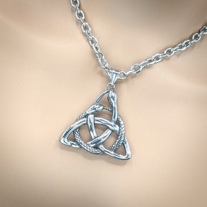 Triquetra Celtic Knot Serpent Infinity Pendant * Stainless Steel * 24/7 ...