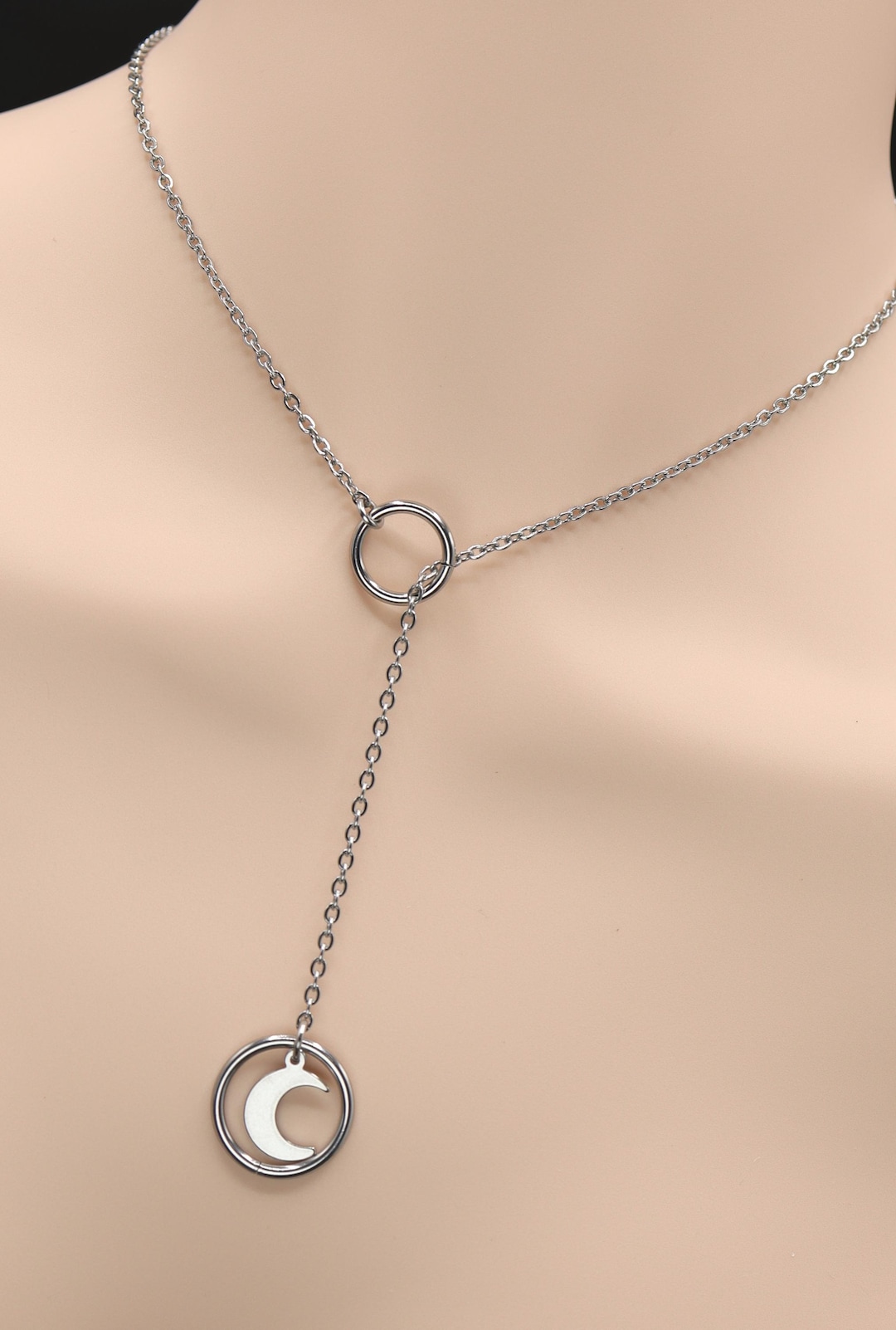 Day Collar * Double O Rings W/ Crescent Moon Dangle * Locking Options ...