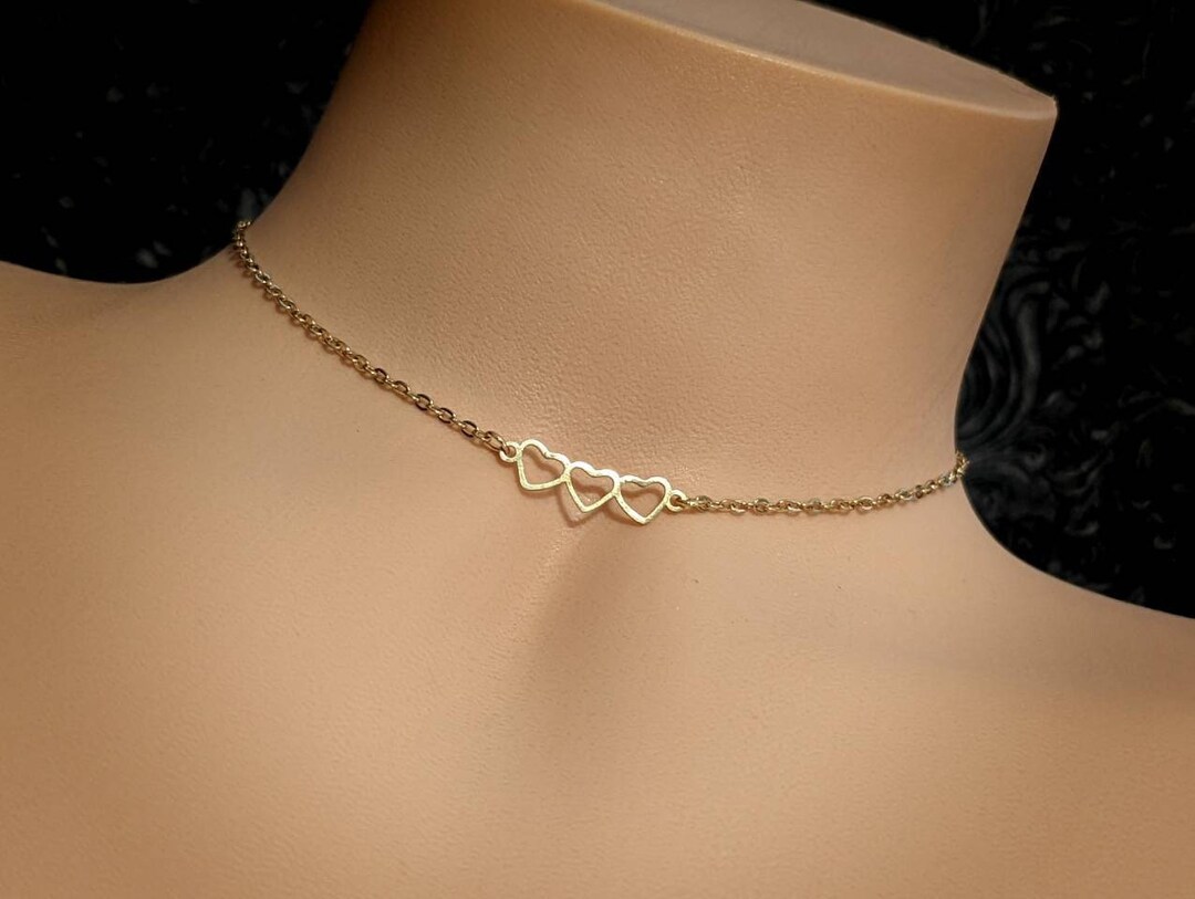 24/7 Sexy 100% Gold Stainless Steel Submissive Day Collar Choker BDSM ...