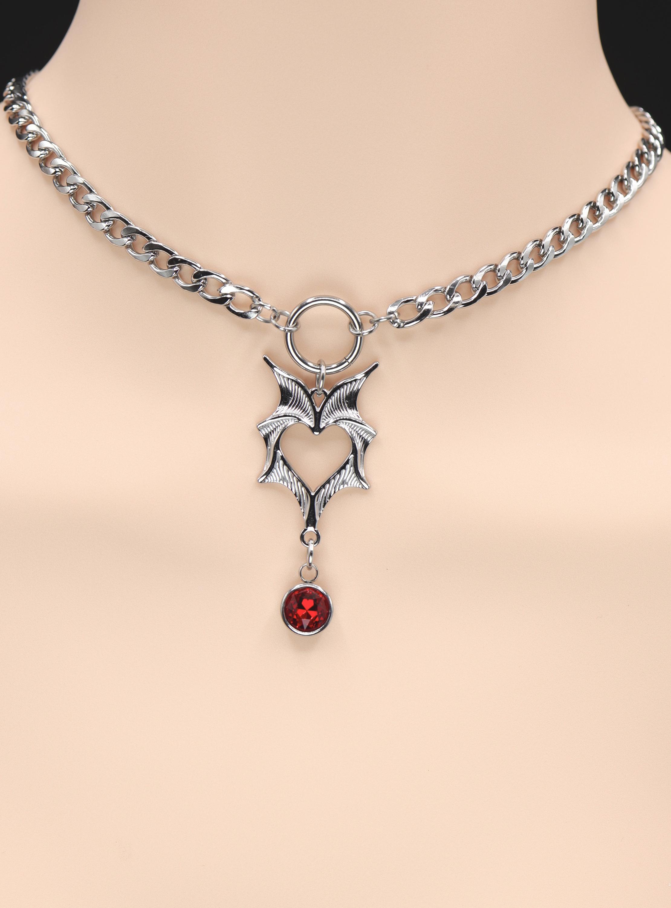 Day Collar * Filigree Flower Heart W/ Color Options * Locking Options ...