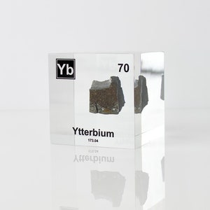 Ytterbium Element Cube PERIODIC TABLE Sample for Element Collection ...