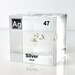 SILVER Element Cube Periodic Table Display 99.9% Pure Metal Sample Gift ...
