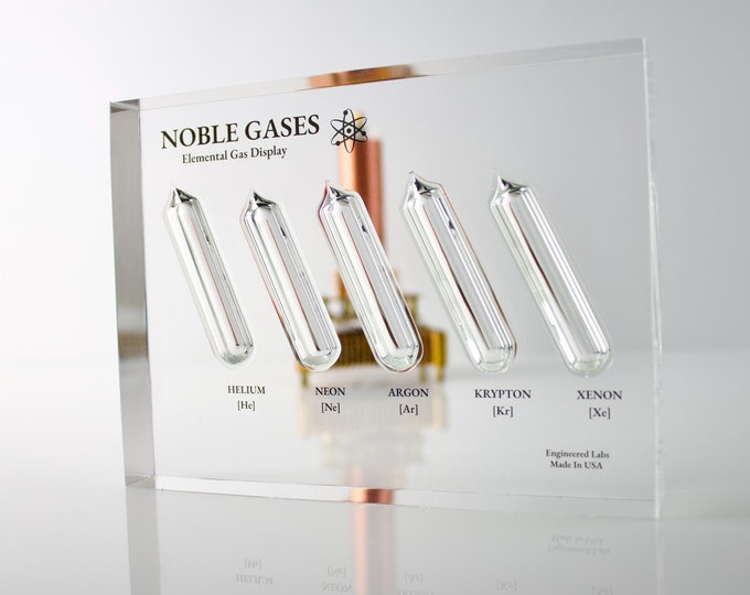 Noble Gas Display Helium Neon Argon Krypton Xenon Gases Ampoule in ...