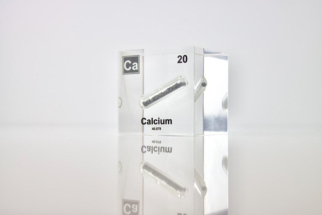 Calcium Element Cube PERIODIC TABLE Raw Calcium Element Student Desk ...