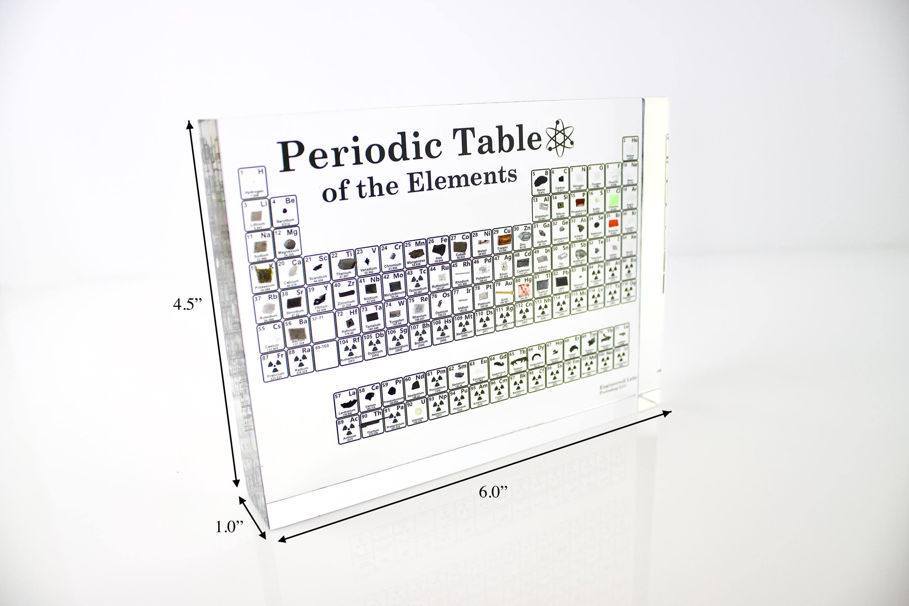 Periodic Table of Elements 83 Real Element Display Gift Ideas for ...