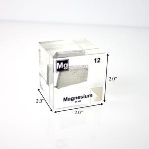 Magnesium Element Cube for PERIODIC TABLE Science Lover Educational ...