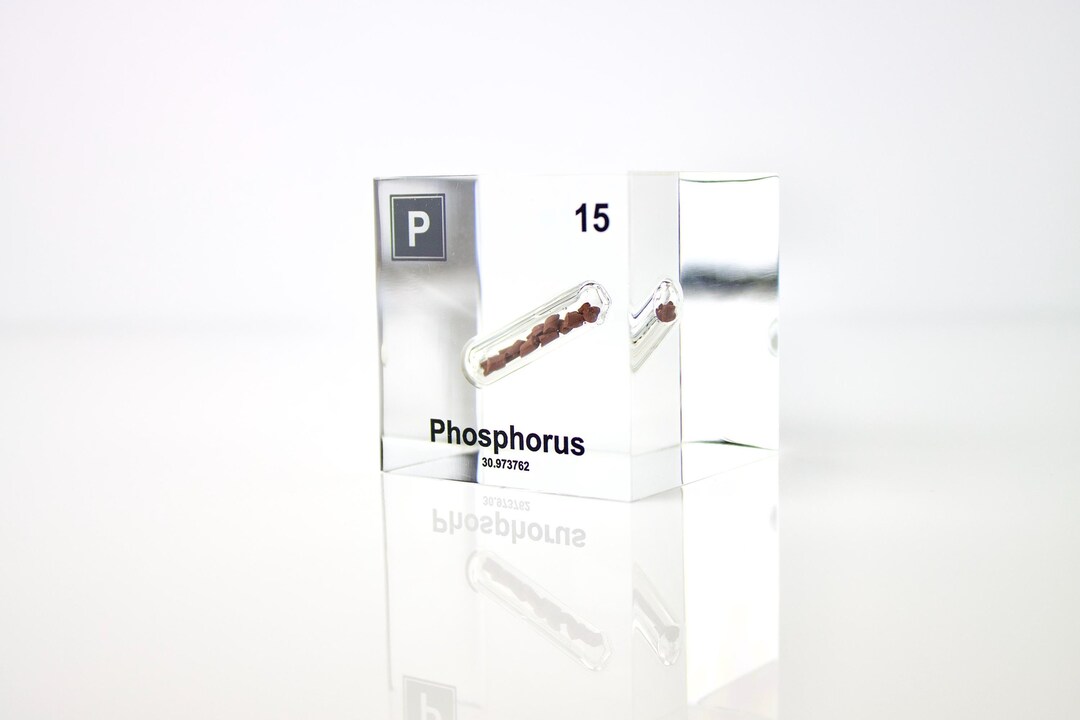 Phosphorus Element Cube Encased in Lucite Acrylic Display for Teachers ...