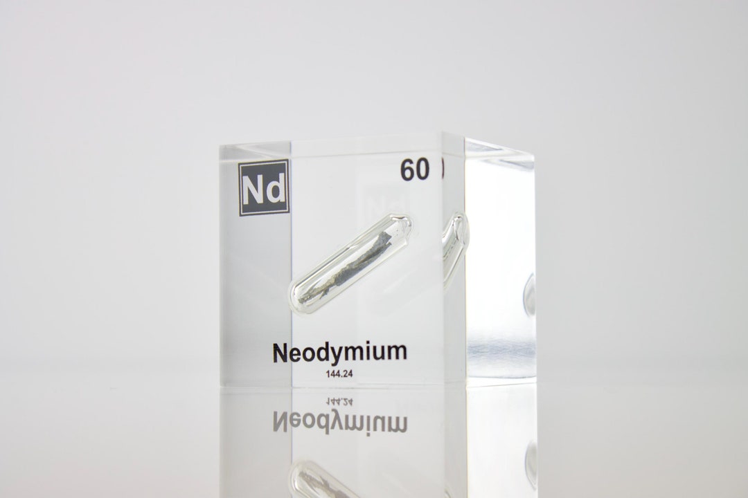 Neodymium Element Cube PERIODIC TABLE Educational Display for Teachers ...