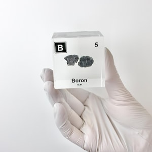 Boron Crystalline Element Cube 99.5% Pure Boron PERIODIC TABLE Sample ...