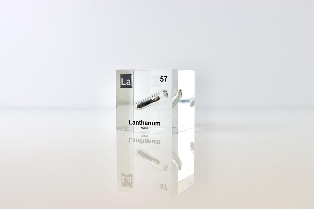 Lanthanum Element Cube PERIODIC TABLE Educational Display for Teachers ...