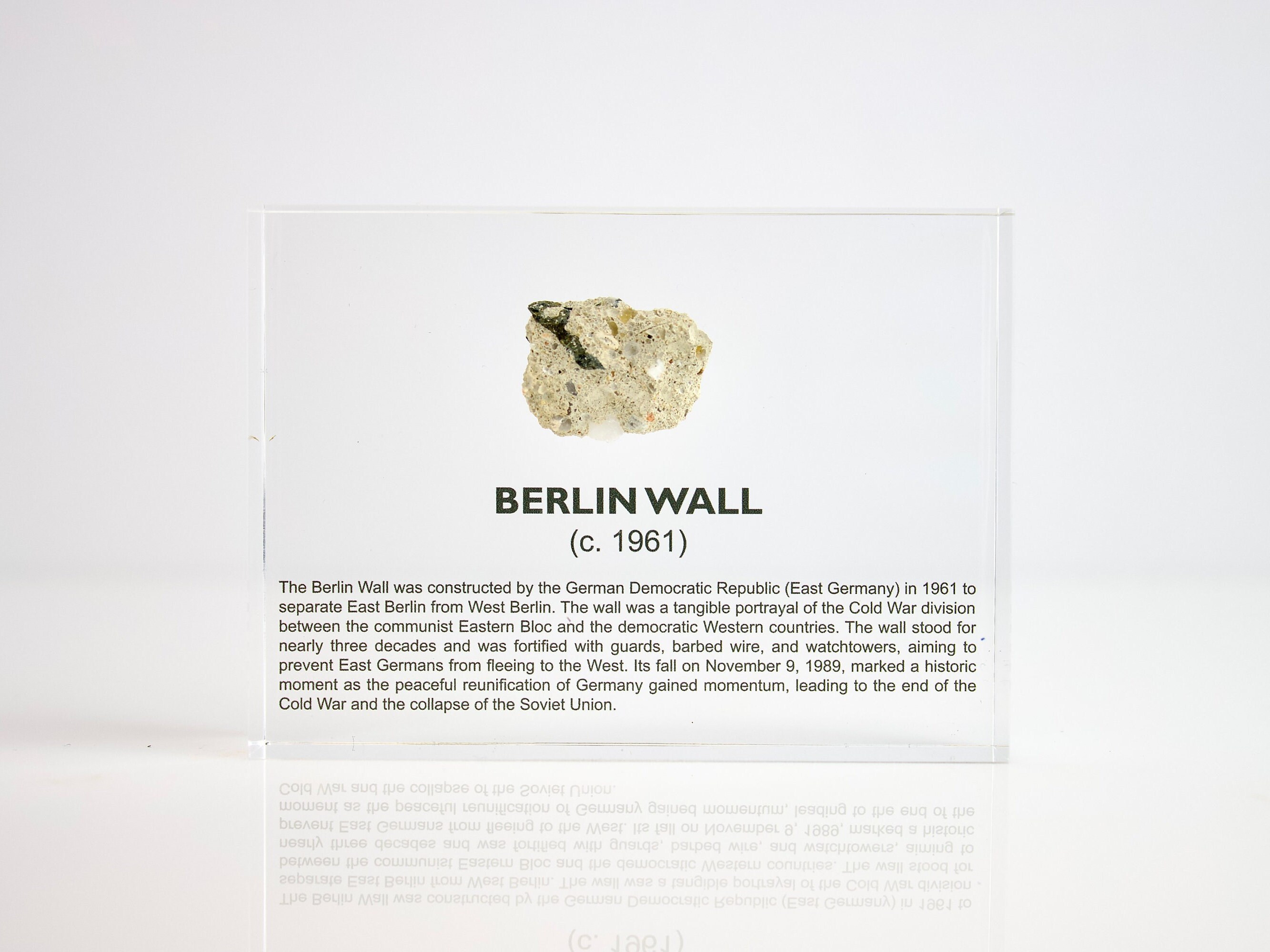 Authentic Berlin Wall Fragment Display With COA Great Gift Ideas for ...