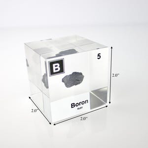 Boron Crystalline Element Cube 99.5% Pure Boron PERIODIC TABLE Sample ...