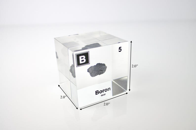 Boron Crystalline Element Cube 99.5% Pure Boron PERIODIC TABLE Sample ...