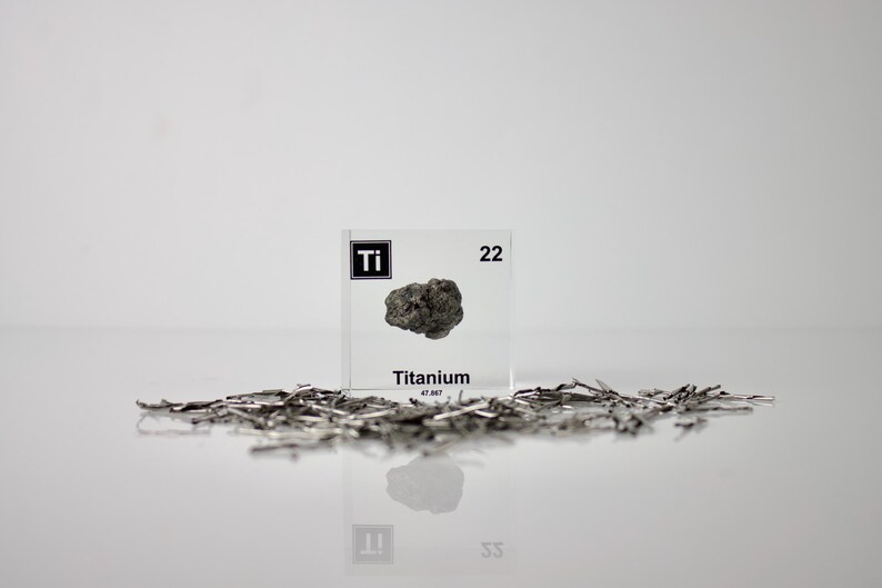 Titanium Element Cube PERIODIC TABLE Real Authentic Titanium Desk ...