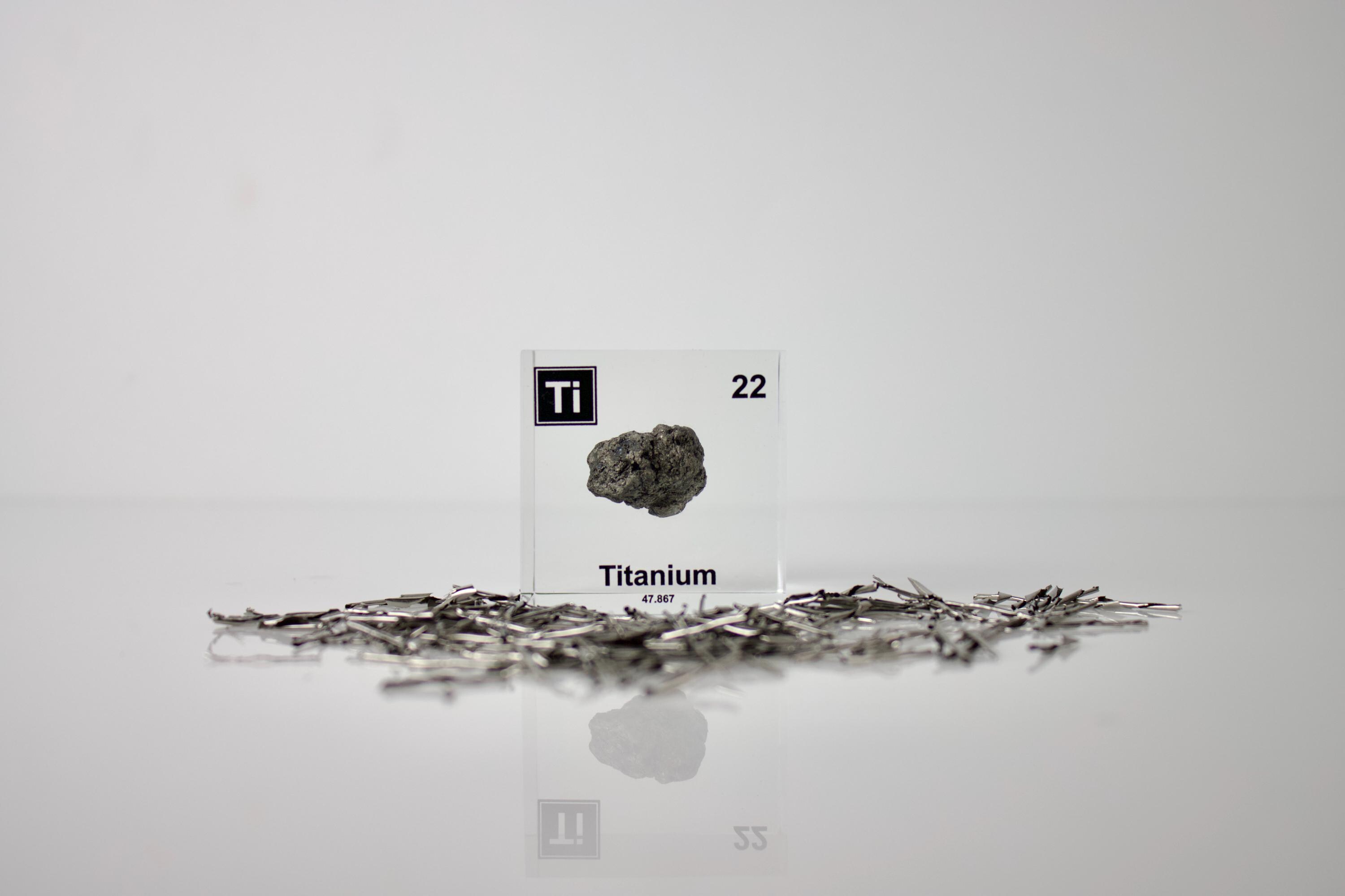 Titanium Element Cube PERIODIC TABLE Real Authentic Titanium Desk ...