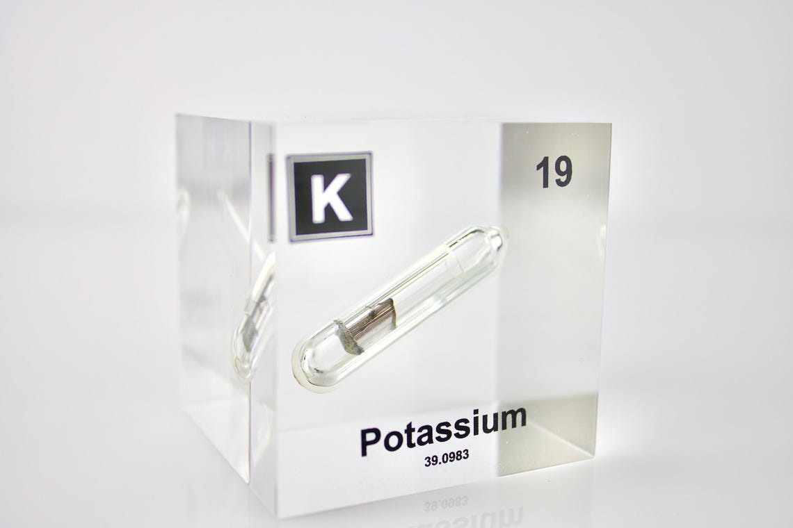 Potassium Element Cube PERIODIC TABLE Educational School Gift for Home ...