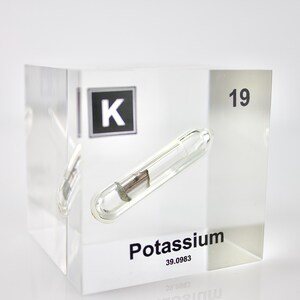 Potassium Element Cube PERIODIC TABLE Educational School Gift Ideas for ...