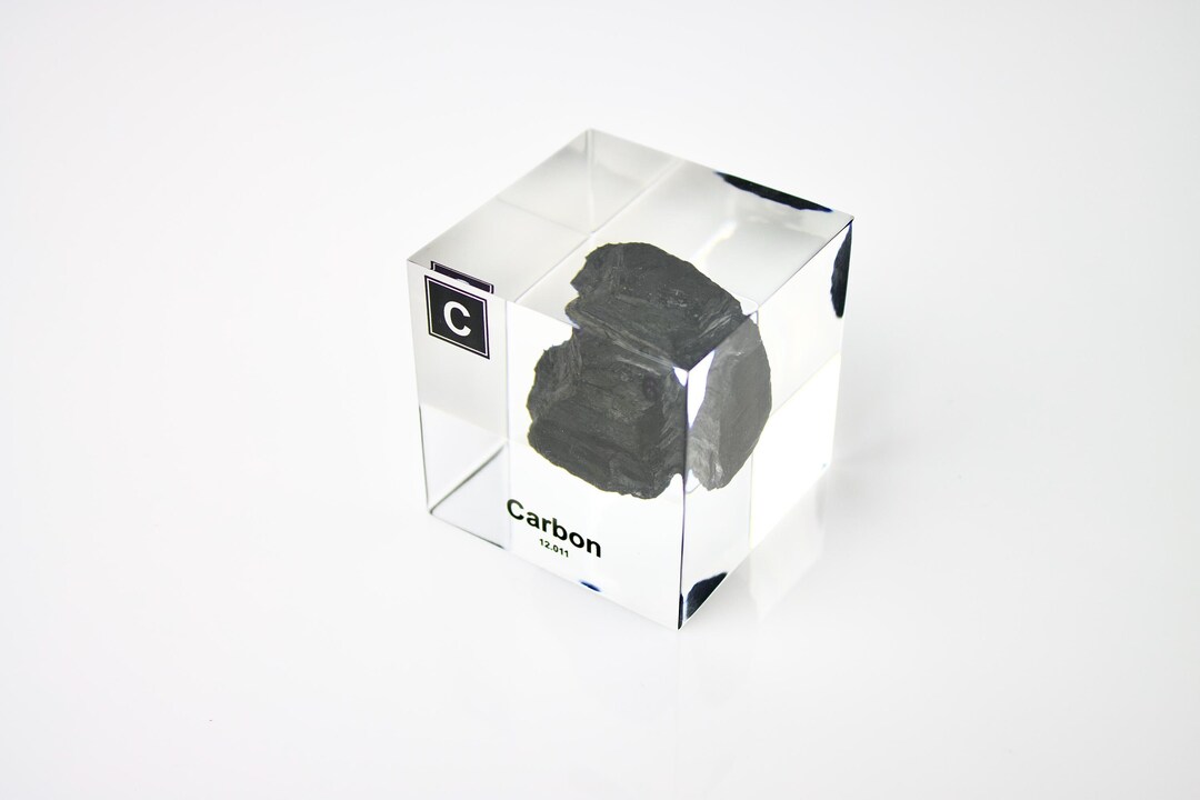 Carbon Element Cube Sample For Element Collection PERIODIC TABLE ...