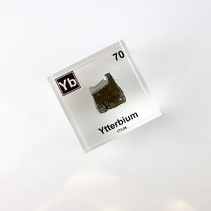 Ytterbium Element Cube PERIODIC TABLE Sample for Element Collection ...