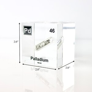 Palladium Element Cube Display for Science Enthusiast Decor for Science ...