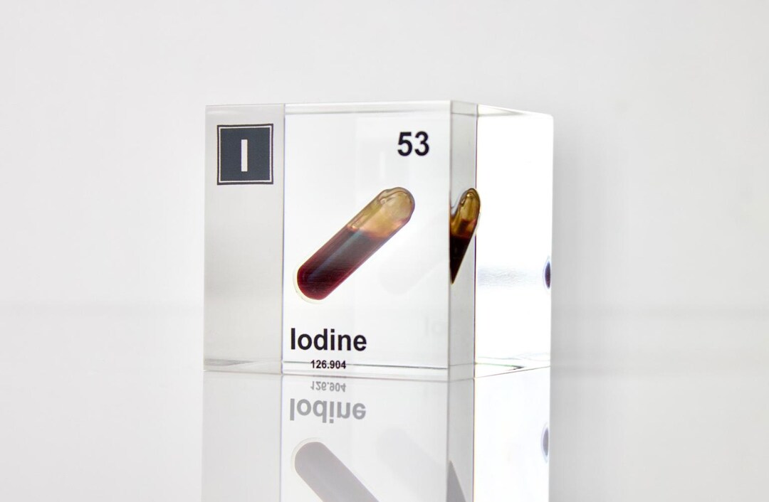 Iodine Authentic Element Cube Collection Display Gift Ideas for Science ...