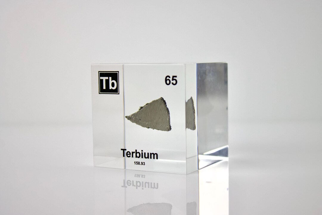 Rare Earth Metal Terbium Element Cube Display for Science Major Ph.d ...