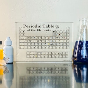 Periodic Table of Elements 85 Real Element Display Premium Acrylic Gift ...