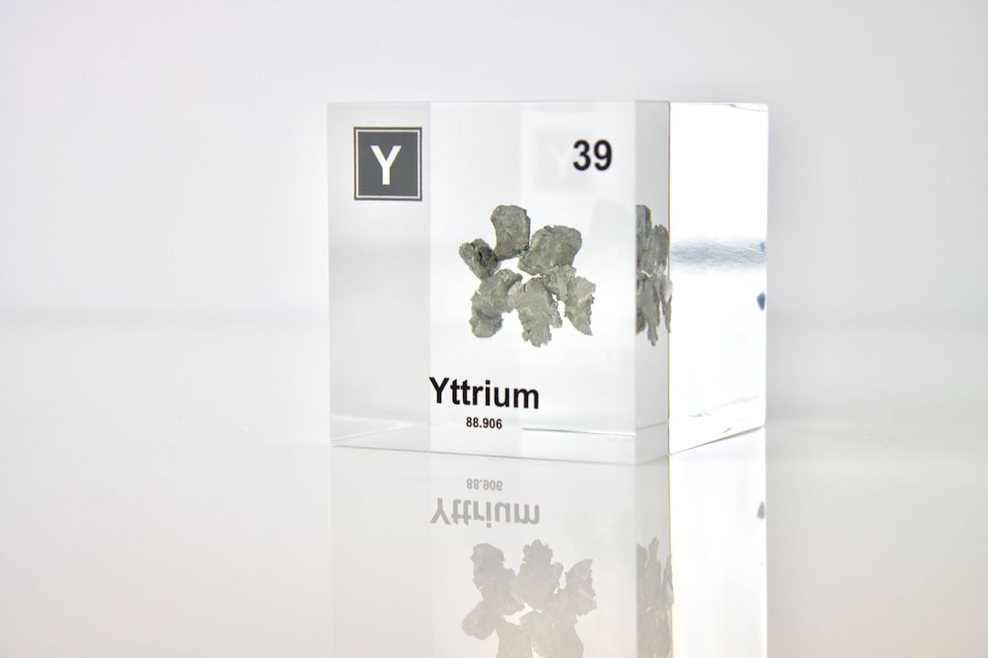 Yttrium Element Cube Sample for Element Collection PERIODIC TABLE ...