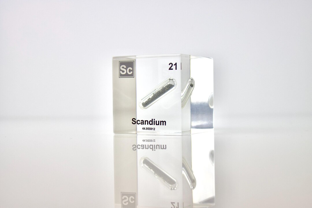 Scandium Element Cube for Periodic Table Display 99.995% Pure Sample ...