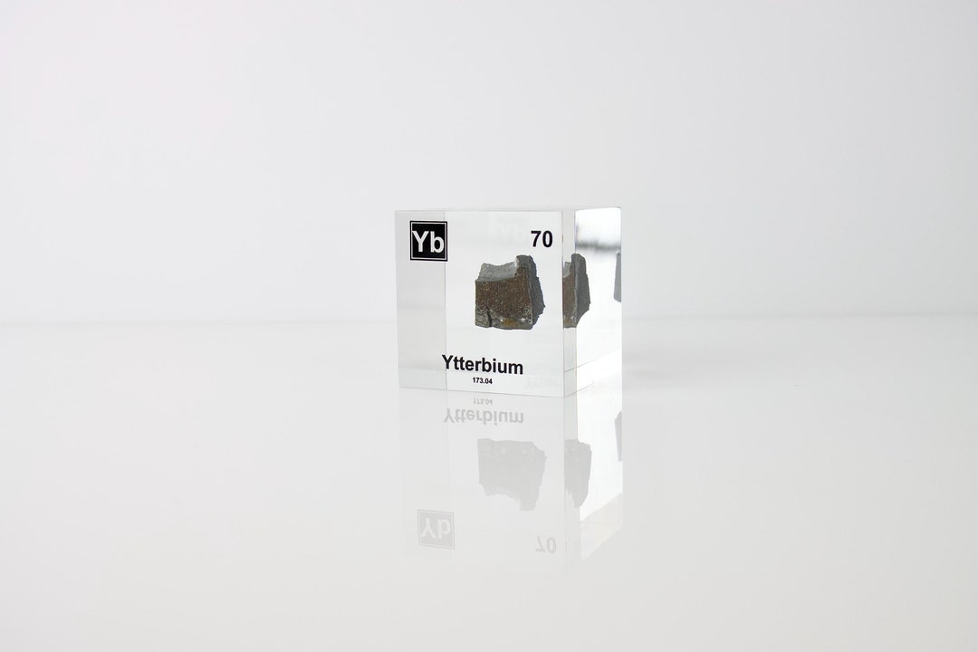 Ytterbium Element Cube PERIODIC TABLE Sample for Element Collection ...