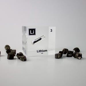 Lithium Element Cube Collection Display for Teacher Gift Educational ...