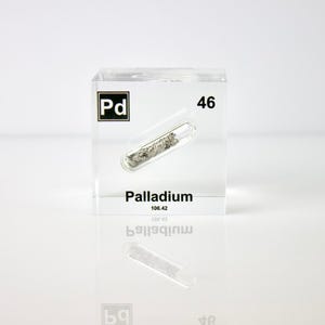 Palladium Element Cube Display for Science Enthusiast Decor for Science ...