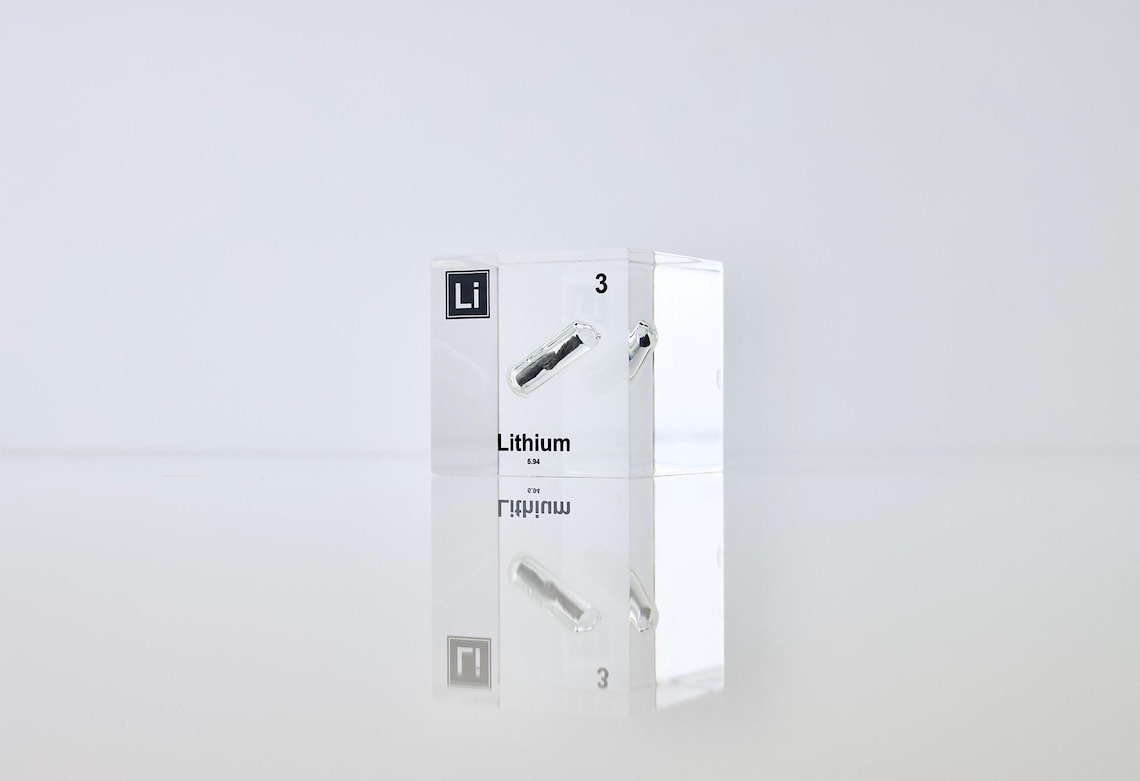 Lithium Element Cube Collection Display for Teacher Gift Educational ...